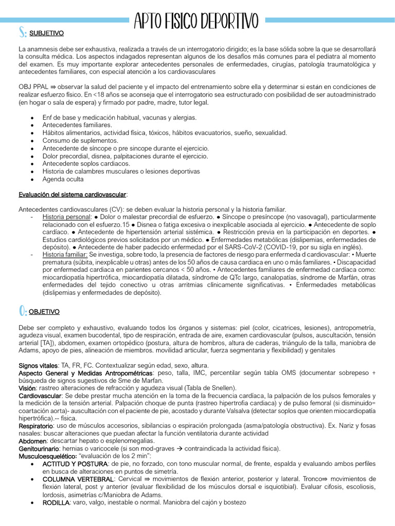 APTO FISICO | PDF | Medicina | Medicina CLINICA