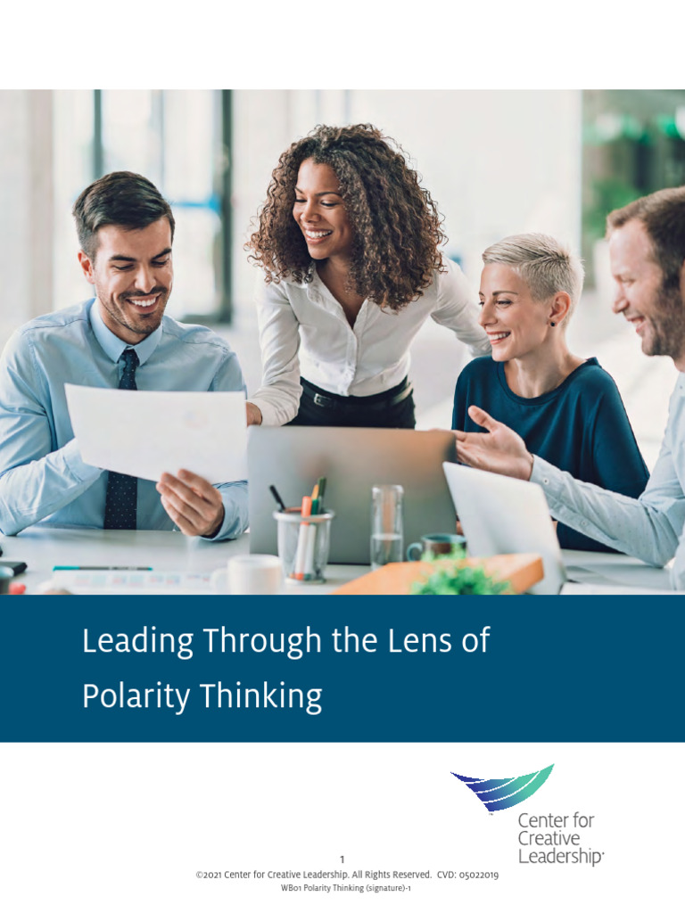 Society of 1918 Polarity Thinking Handout Smaller | PDF | Leadership ...