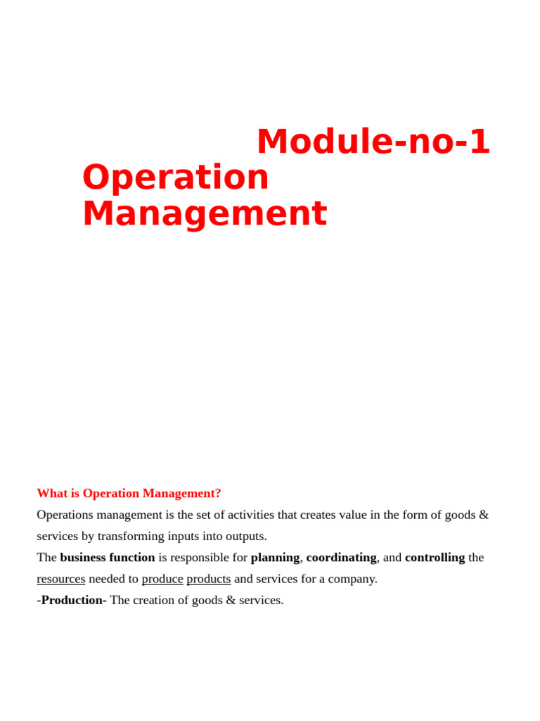 OM M-1 | PDF | Forecasting | Product (Business)