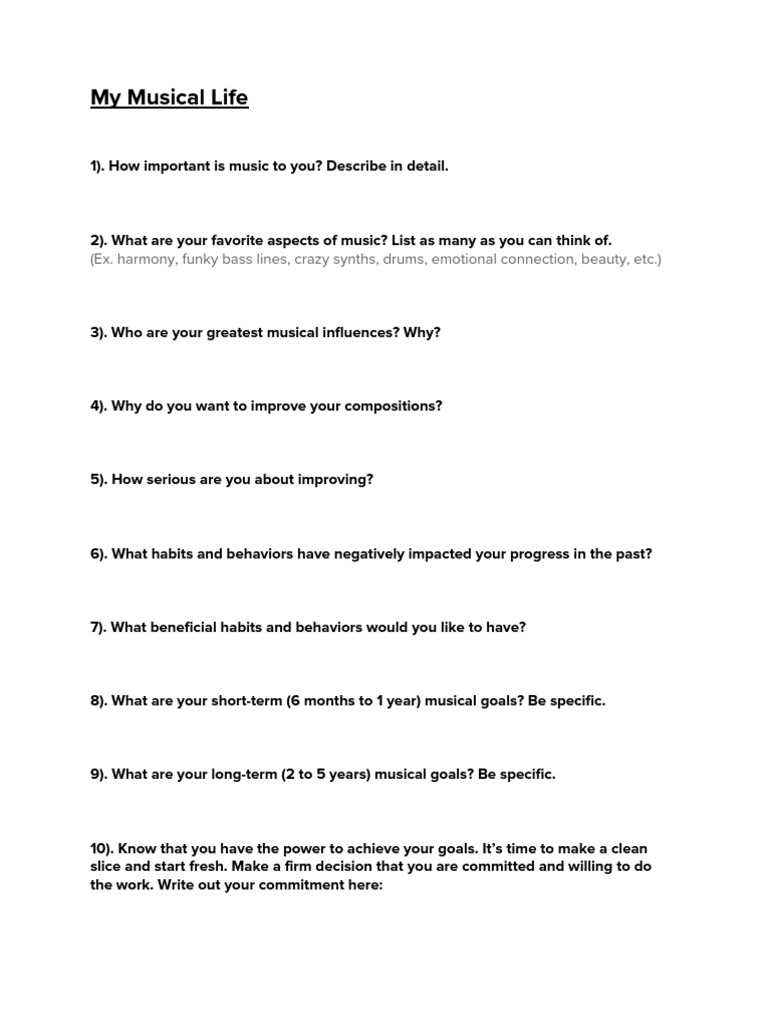 MWD+ +My+Musical+Life | PDF