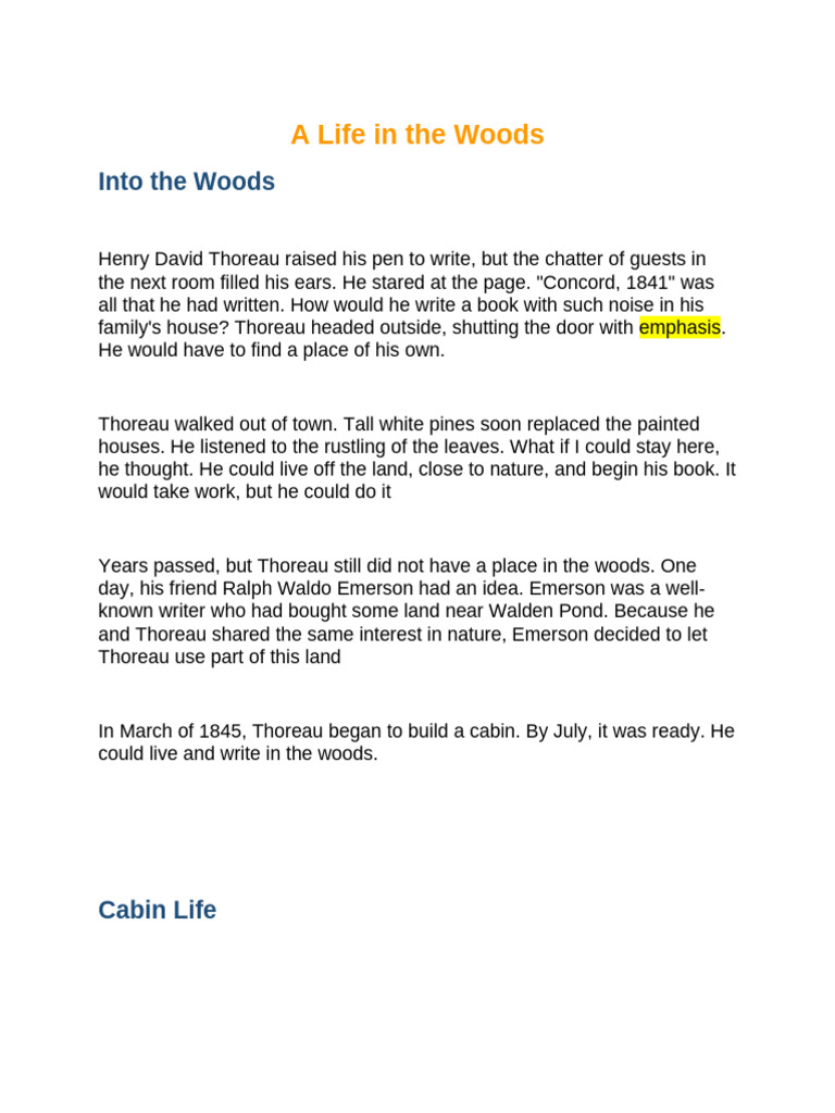 Thoreau's Life at Walden Pond | PDF | Walden | Henry David Thoreau
