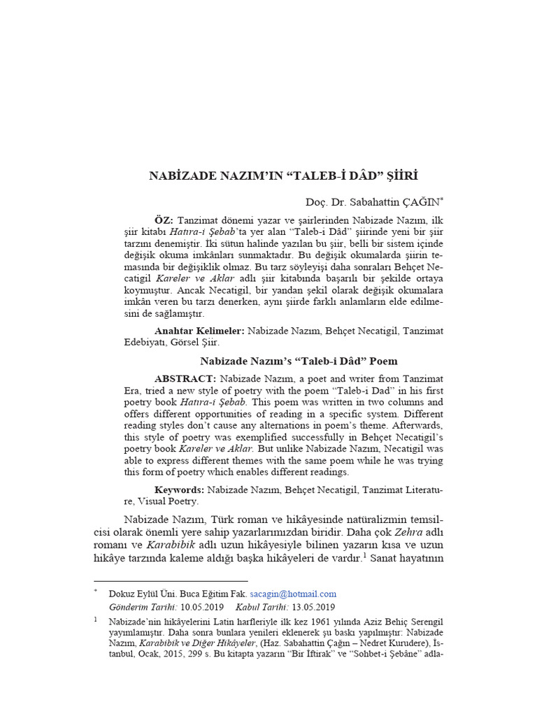 Nabizade Naz - M' - N - Taleb-I D - D - Iiri (#562877) - 744857 | PDF