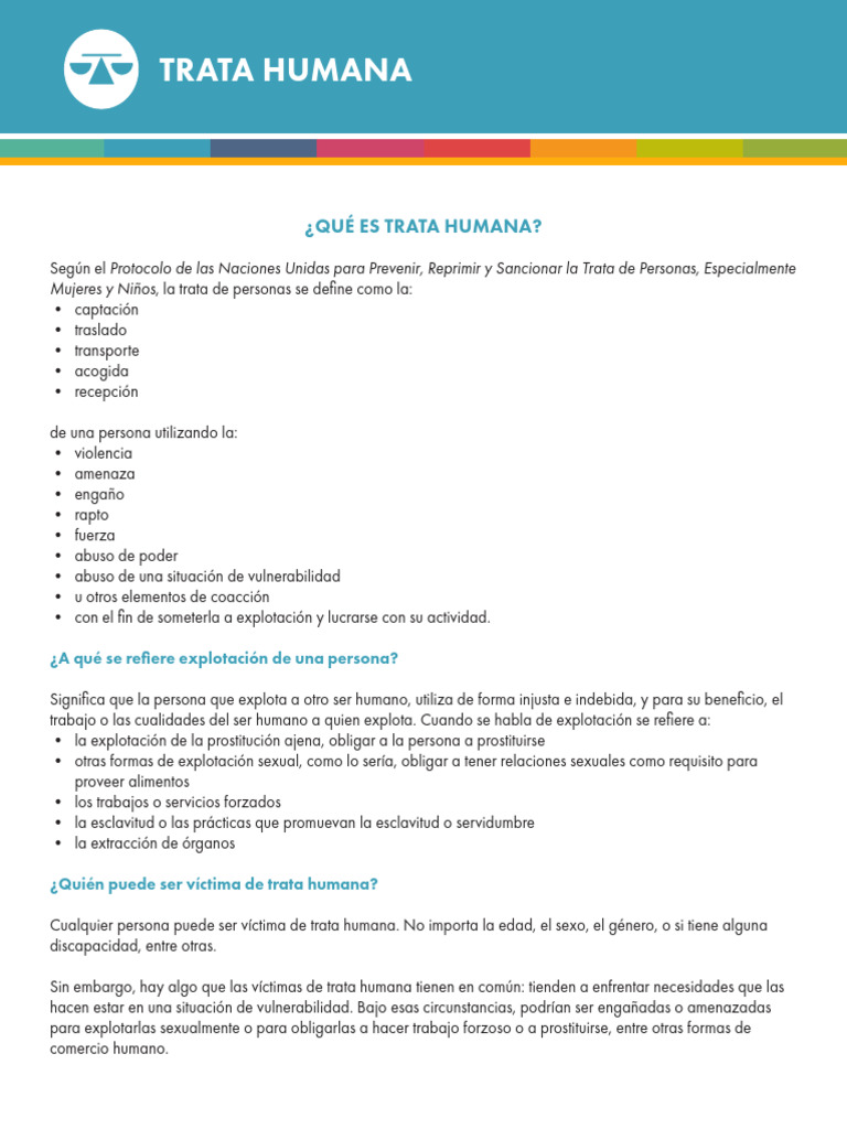 Que-es-Trata-Humana | PDF | Trata de personas | Injusticia