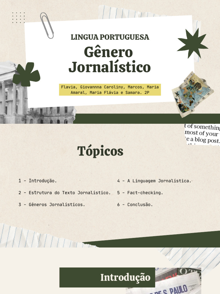 Cream and Green Aesthetic Scrapbook Self Introduction Presentation ...