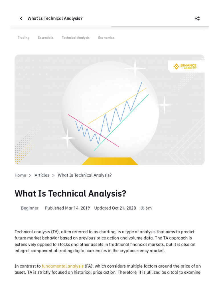 What Is Technical Analysis - Binance Academy | PDF | Private Sector | Investing