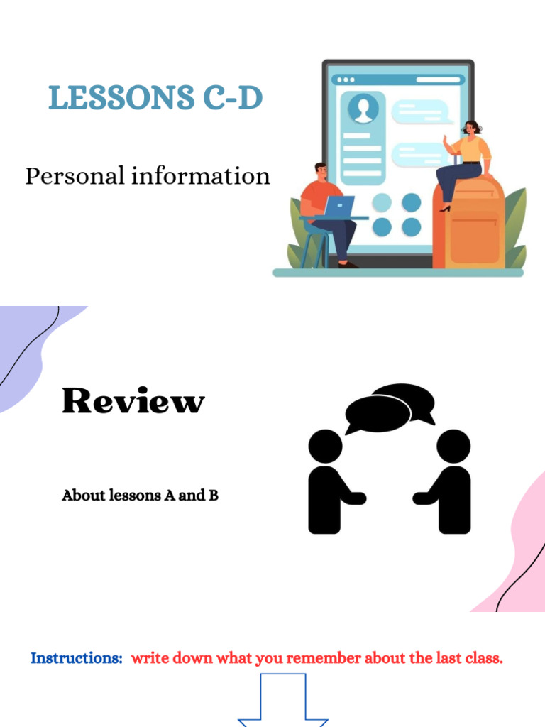 WEEK 1 CLASS , LESSON C-D | PDF