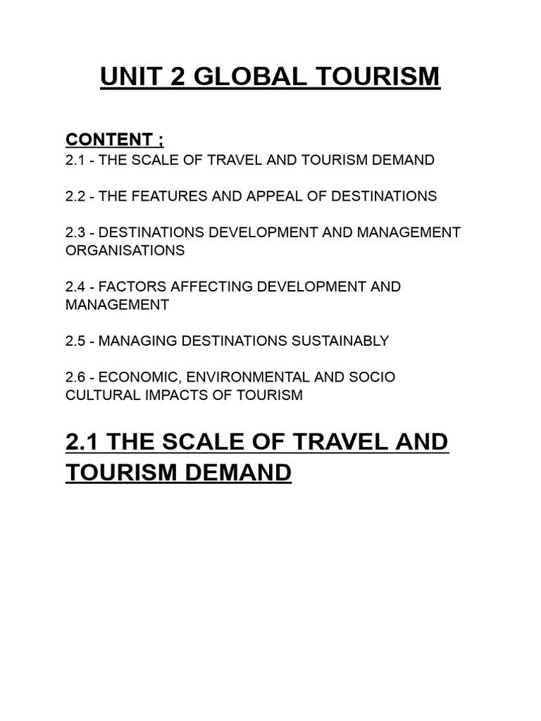Factors Influencing Global Tourism Demand | PDF | Tourism | Cost Of Living