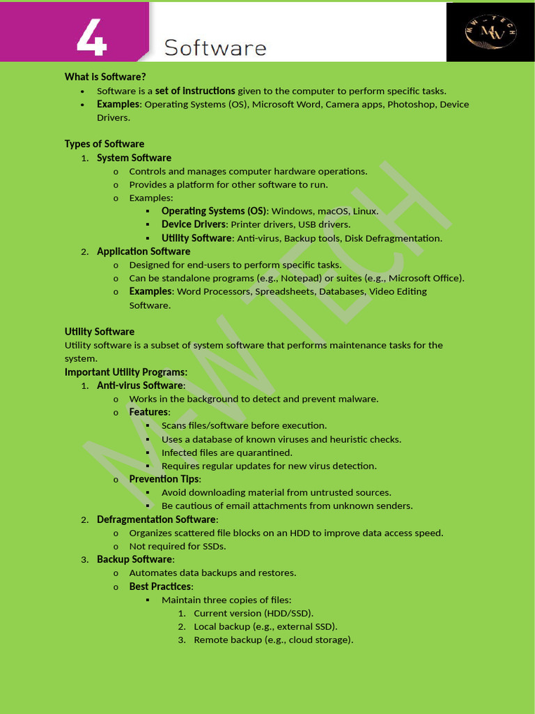 Notes MW tech ch#4 Software | PDF | Internet & Web | World Wide Web