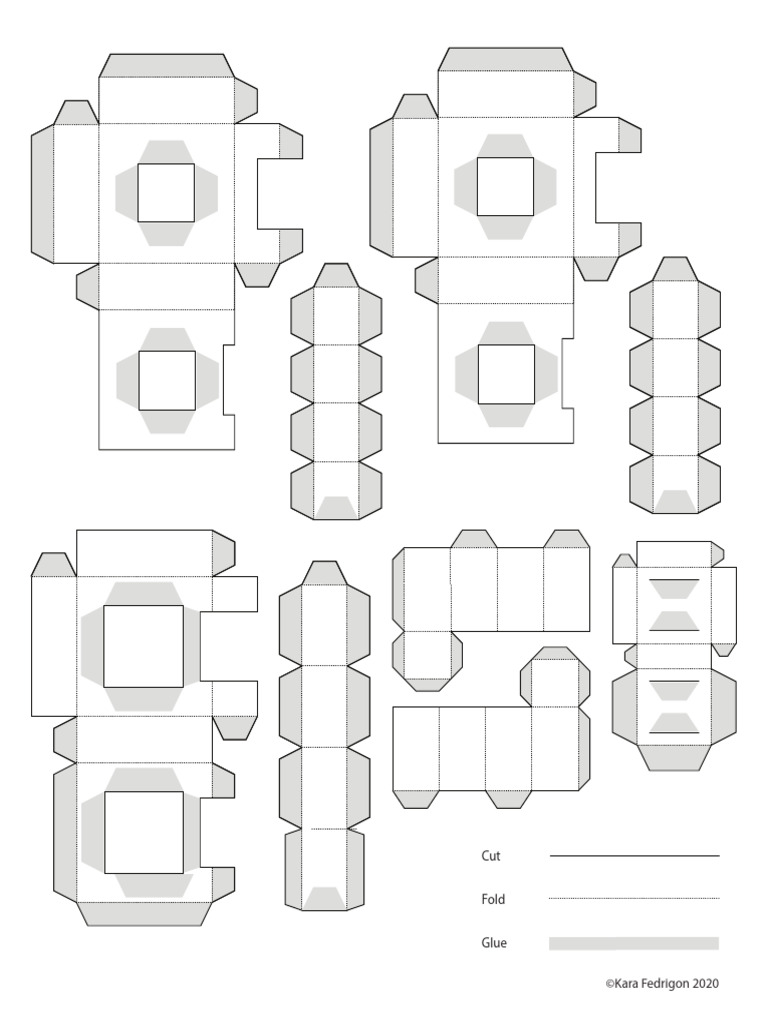 Paper Fidgit Cube Template | PDF