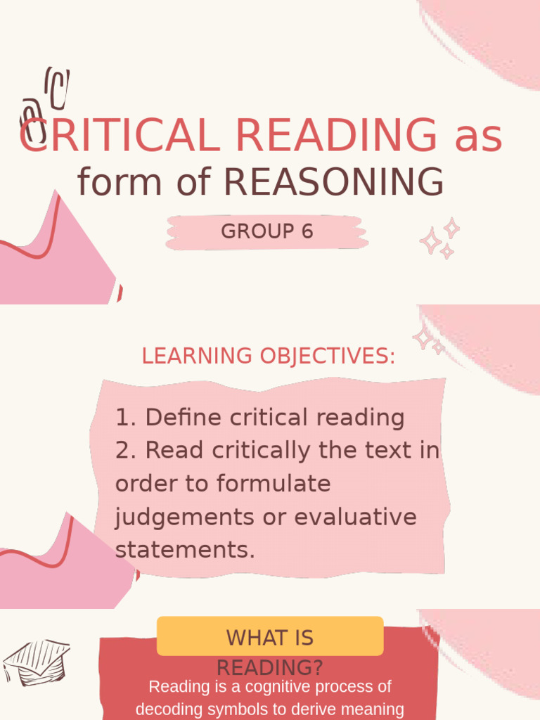 Critical Reading - 20250105 - 100622 - 0000 | PDF | Argument | Reason