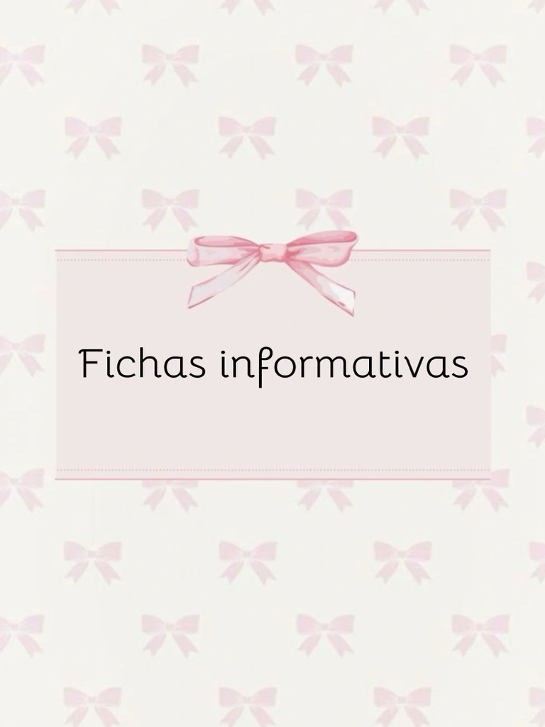 Fichas Informativas | PDF