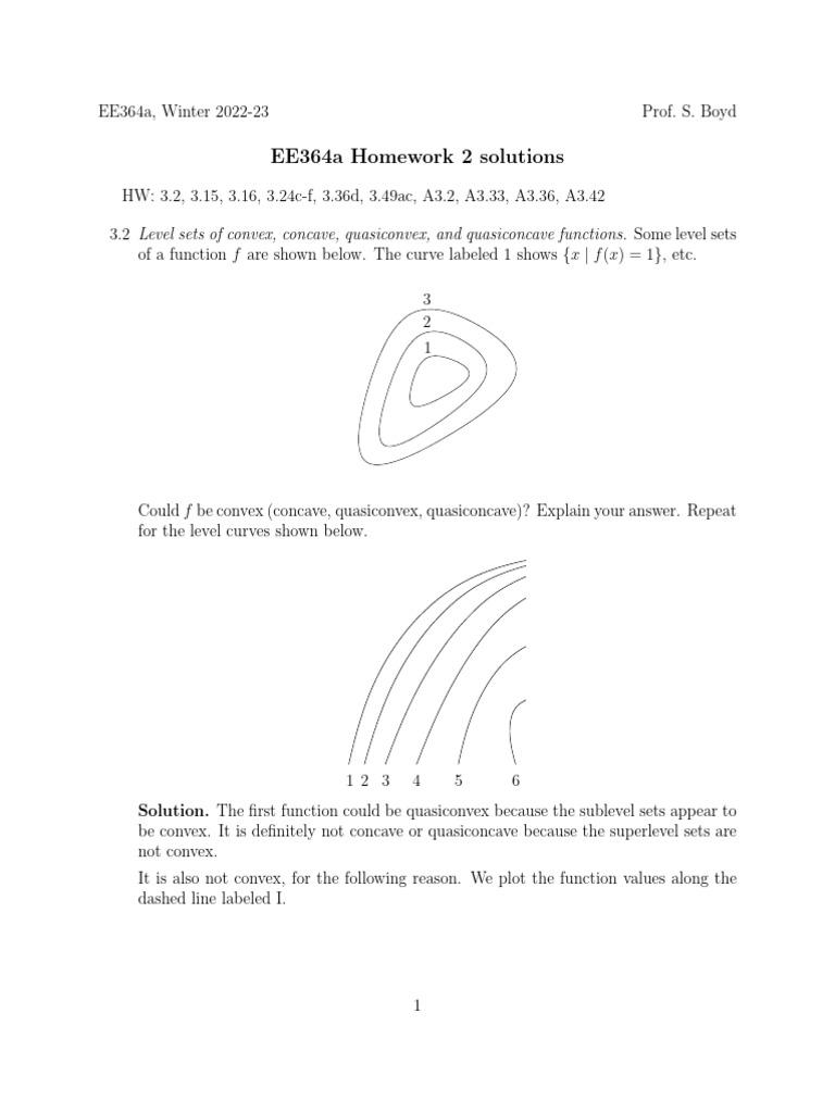2023_hw2sol | PDF | Convex Set | Utility