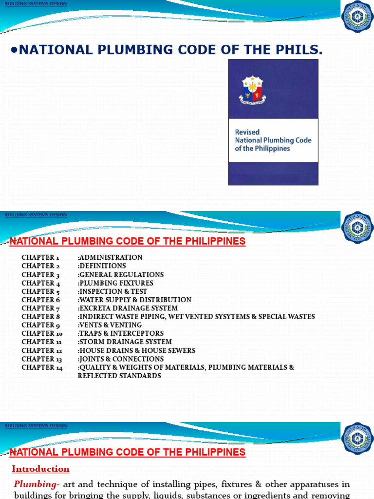02d Module 1 PD 1096 Referral Codes - Revised National Plumbing Code of the Philippines | PDF ...