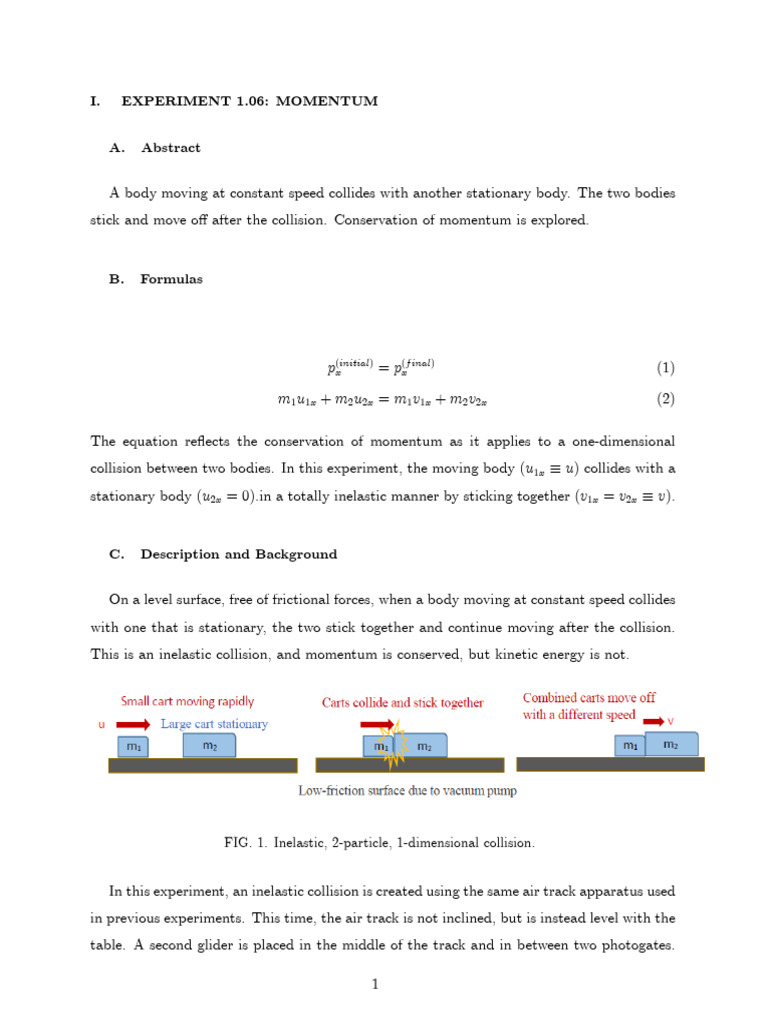 Exp1-06 | PDF | Collision | Momentum