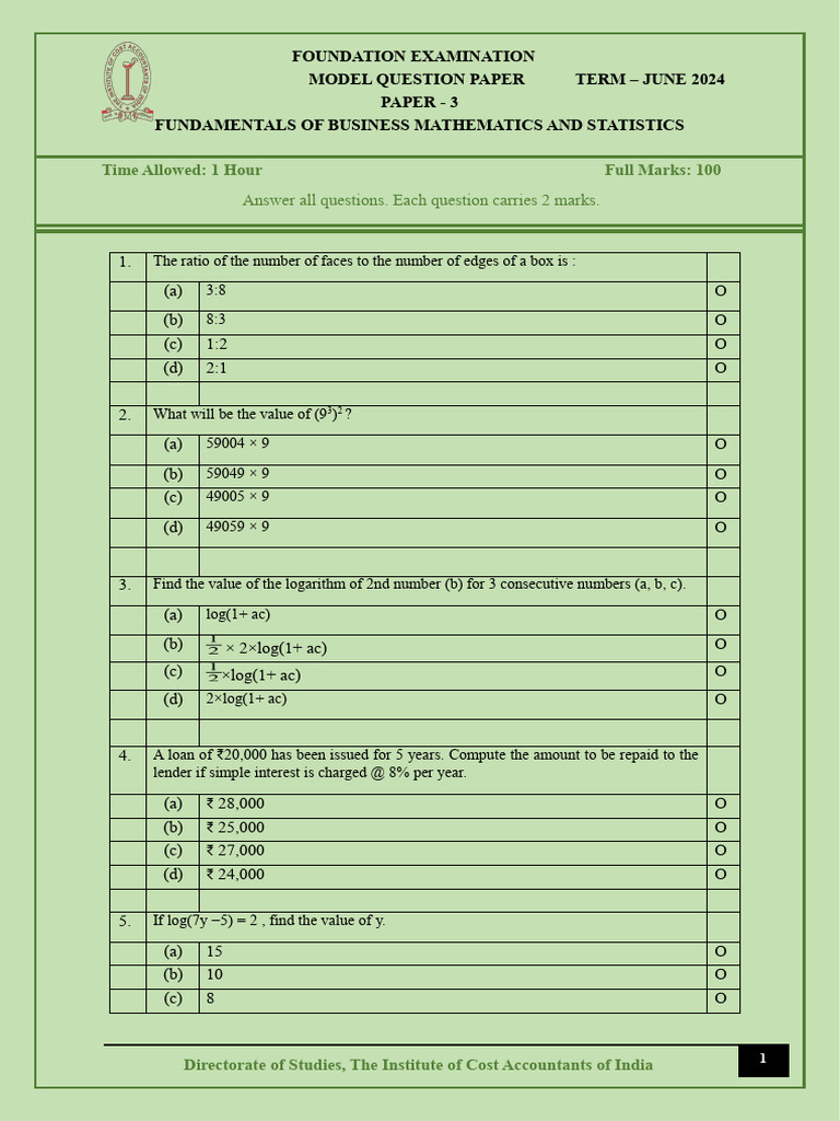Business Math & Stats Exam Prep | PDF | Dependent And Independent ...