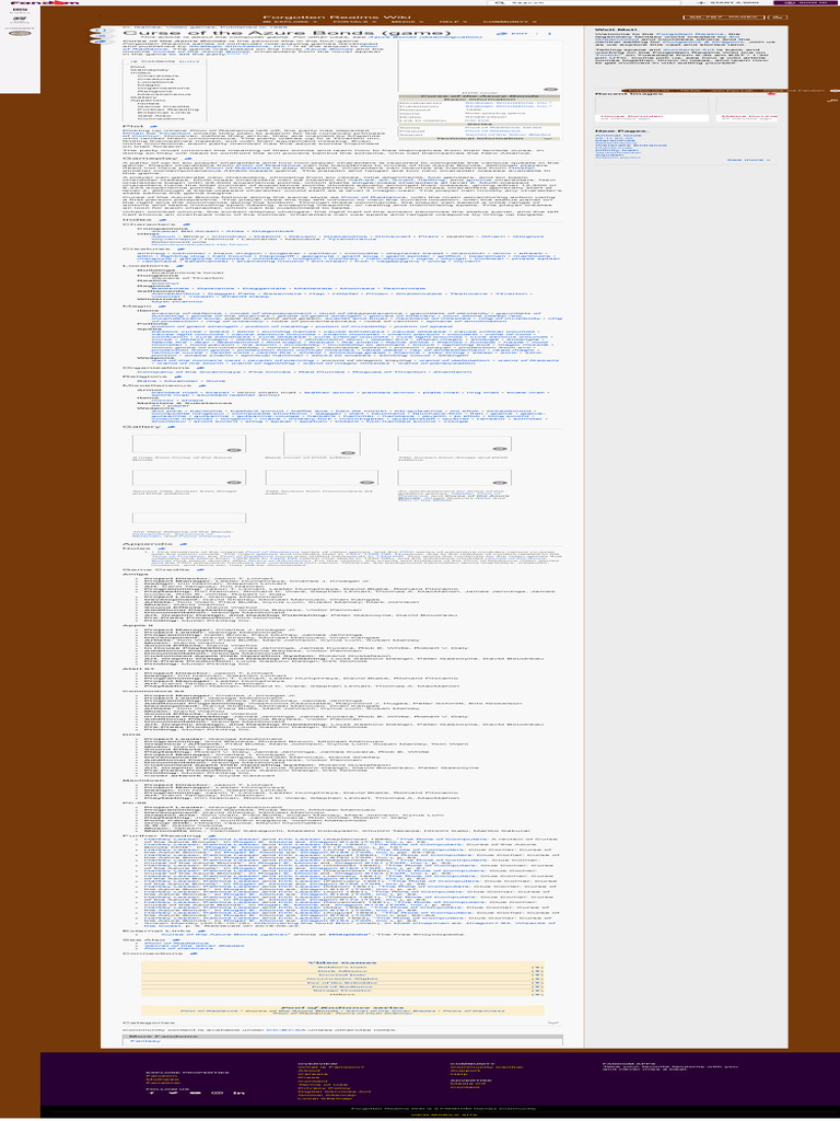 Curse of The Azure Bonds (Game) - Forgotten Realms Wiki - Fandom | PDF ...