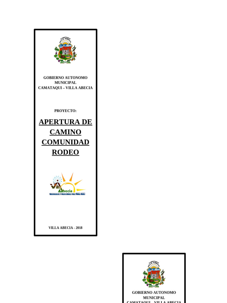Carátula de Proyecto Municipal 2018 | PDF