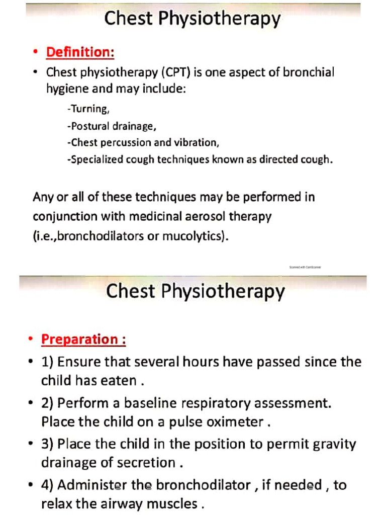Chest Physiotherapy | PDF