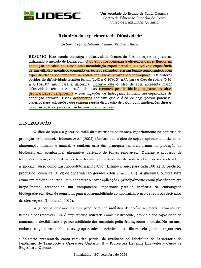 A2 - 76817 - Assignsubmission - File - Difusividade (1) (1) | PDF ...