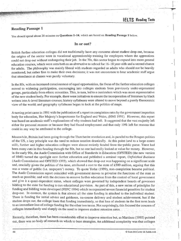 IELTS Reading Tests 45 53 | PDF