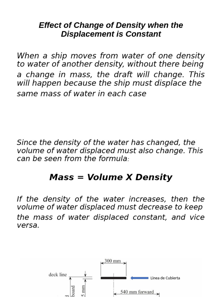 Effect of Change of Density | PDF | Density | Volume