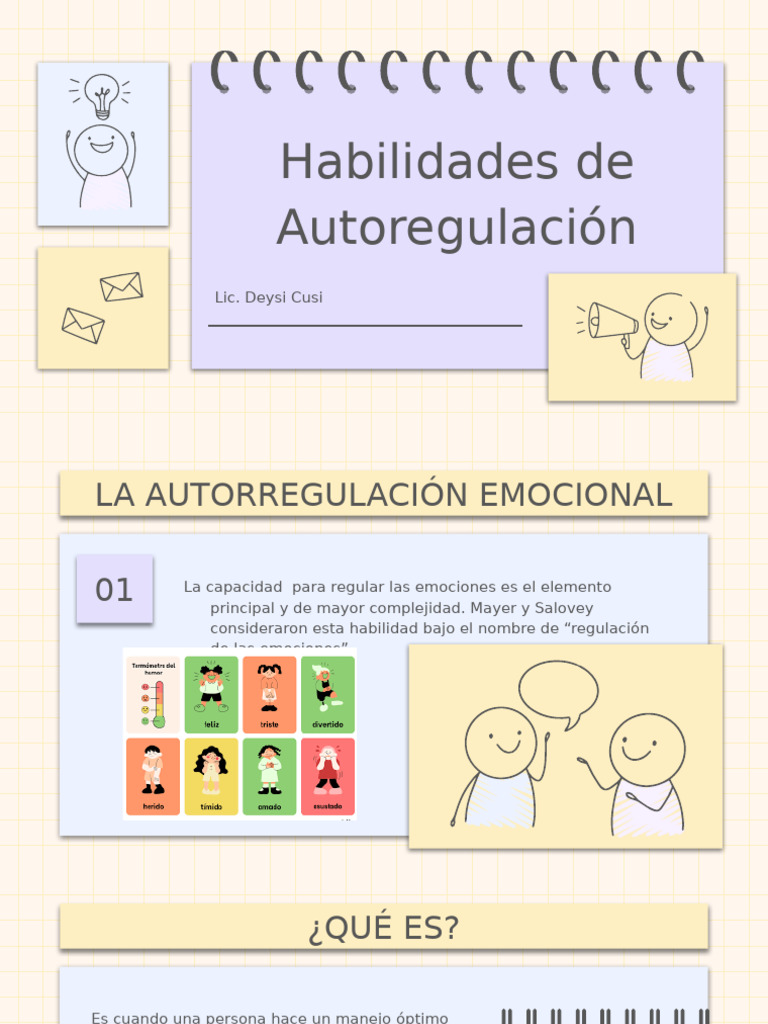Habilidades de Autorregulación | PDF | Las emociones | Autorregulación ...