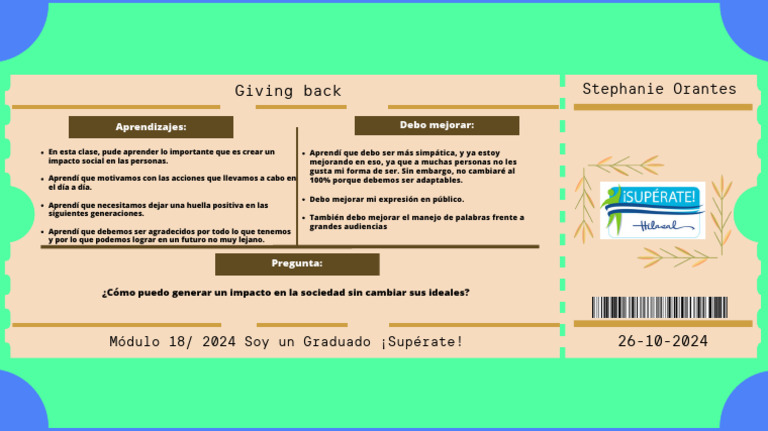 Ticket Stephanie Orantes 3V Semana 3 | PDF