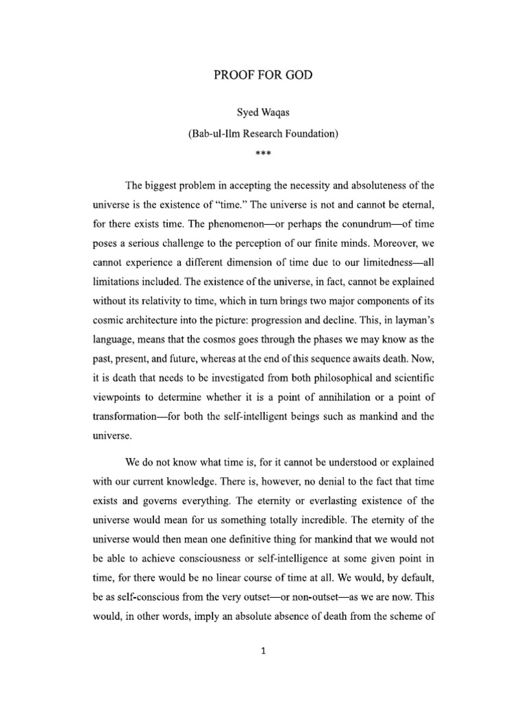 Proof For God | PDF