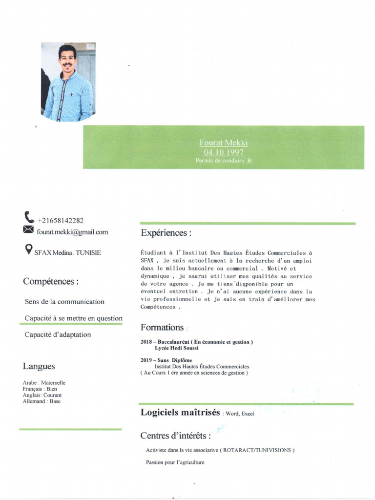 C.V PDF M.FOURAT | PDF