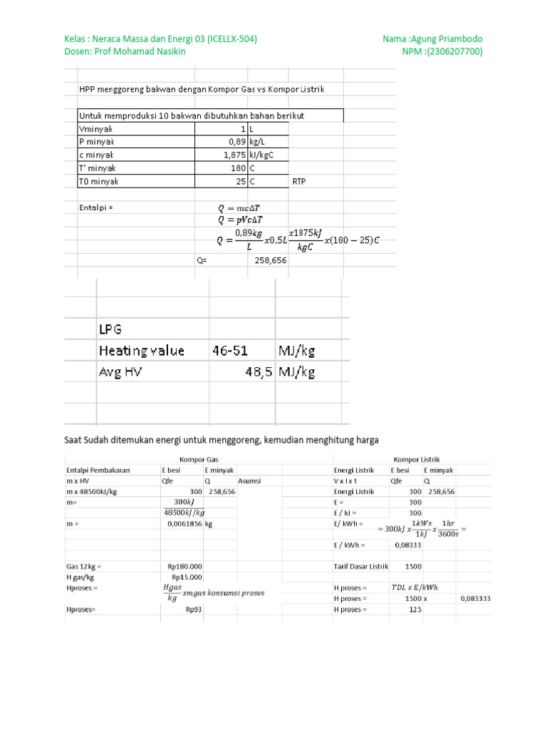 Neraca Energi Dalam Kehidupan | PDF