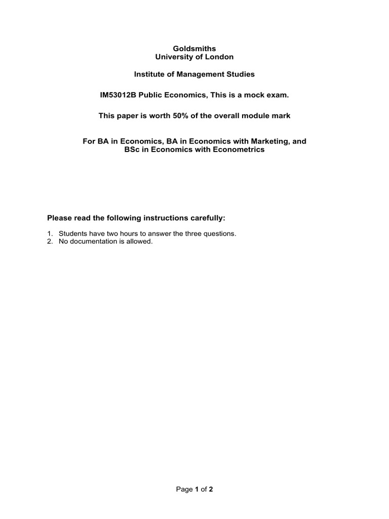 Mock Exam 2024 | PDF