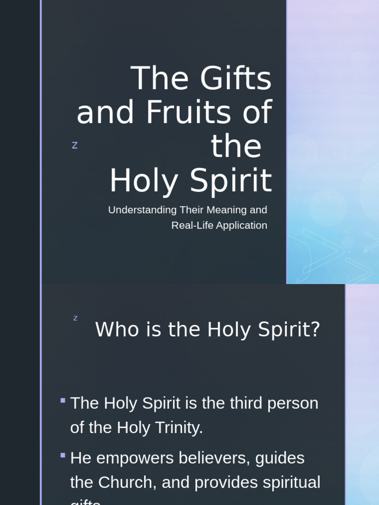Gifts and Fruits of The Holy Spirit Presentation | PDF | Faith | Courage