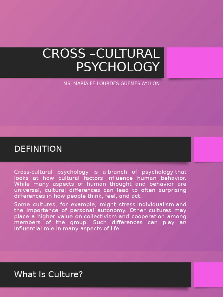 Cross - Cultural Psychology | PDF | Psychology | Behavior