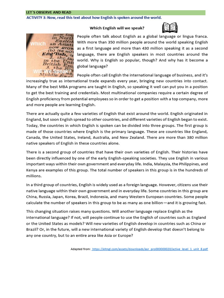 Let S Read 3 Pdf English Language First Language