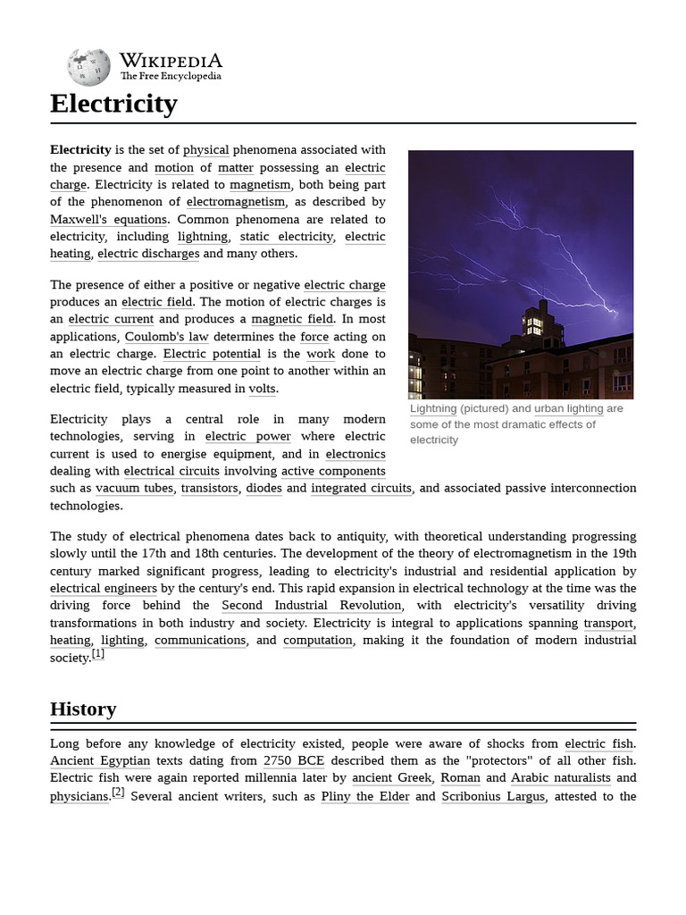 Electricity | PDF | Electricity | Electric Charge