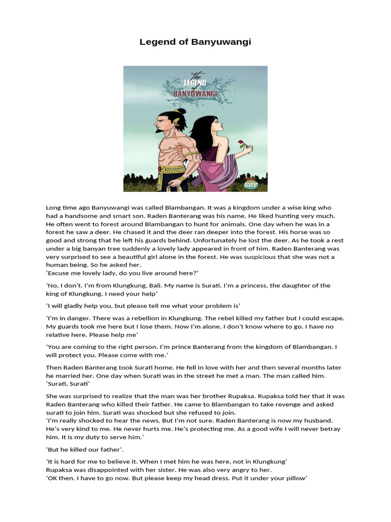 Legend of Banyuwangi | PDF