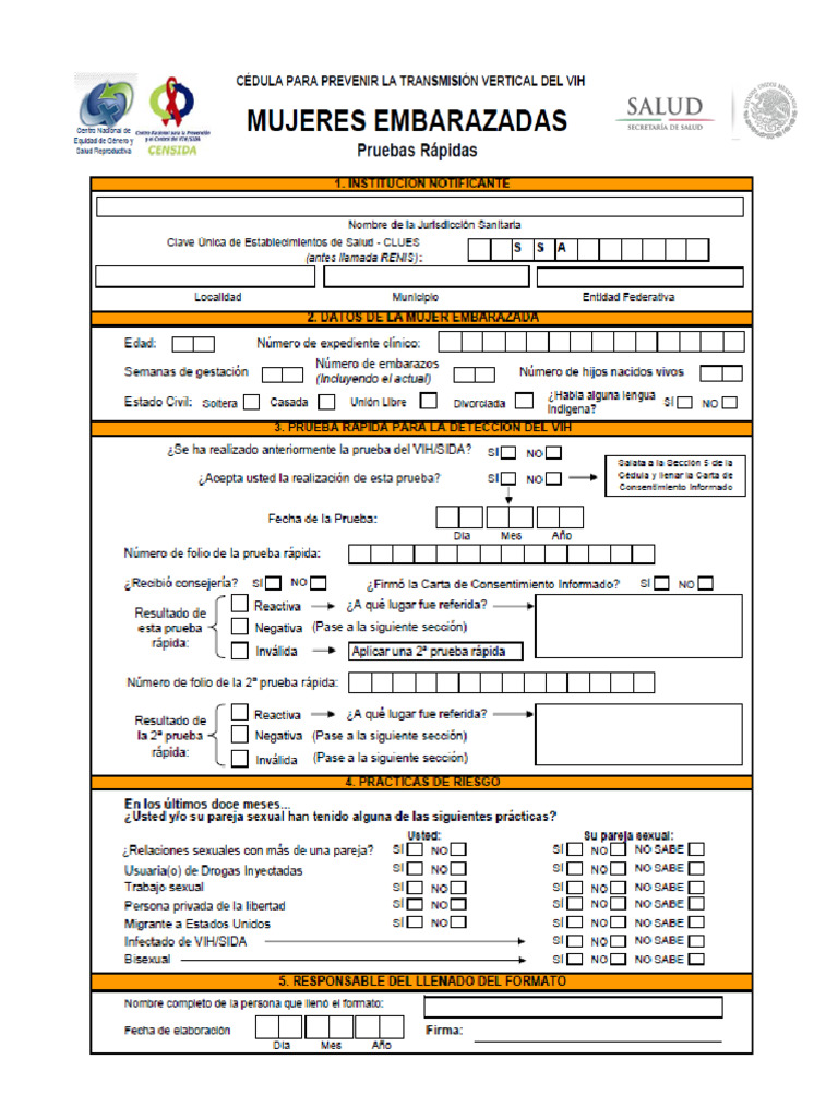 Formato Pruebas Rapidas de Vih | PDF