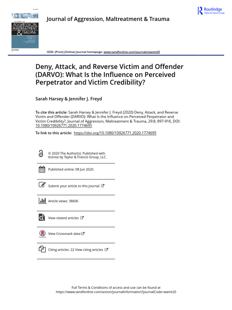 Understanding DARVO's Impact on Credibility | PDF | Violence | Intimate ...