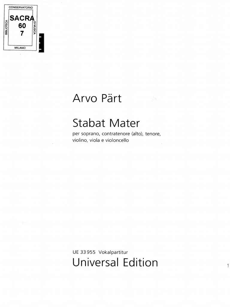 Arvo Part | PDF