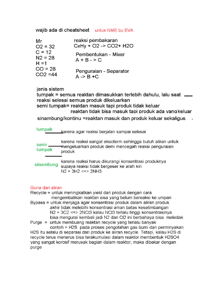 Cheatsheet NME - UTS | PDF