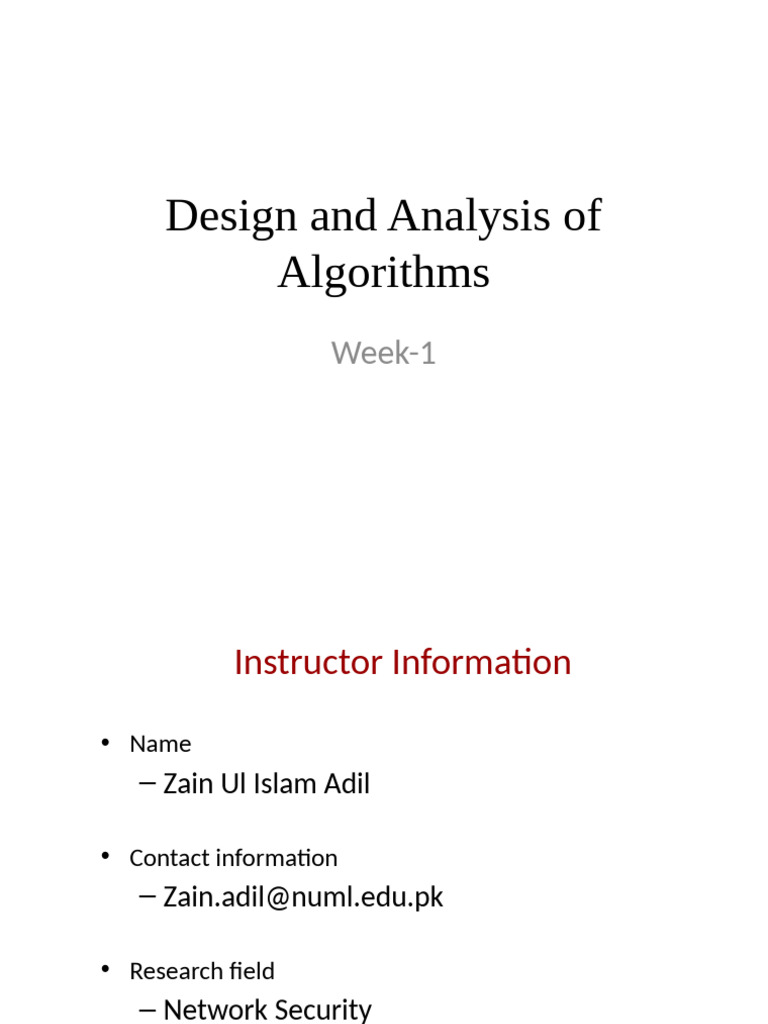 DAA Lecture 1 | PDF | Time Complexity | Applied Mathematics DAA Lecture 1 | PDF | Time Complexity | Applied Mathematics