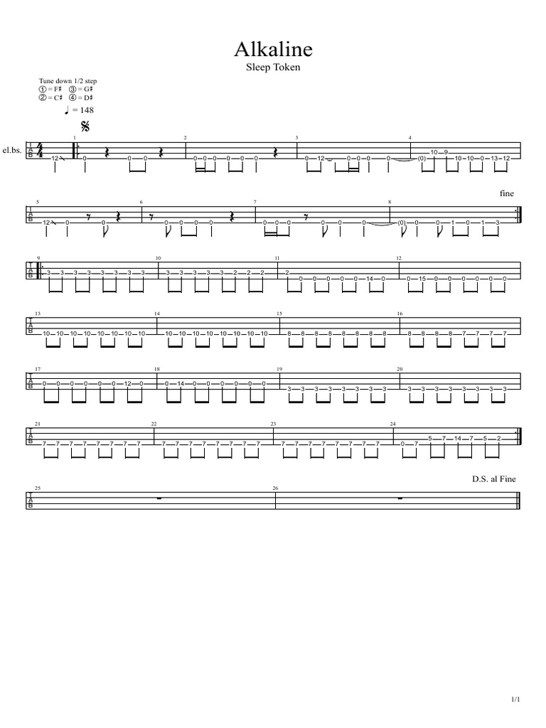 Alkaline Sleep Token Chords and Tabs | PDF