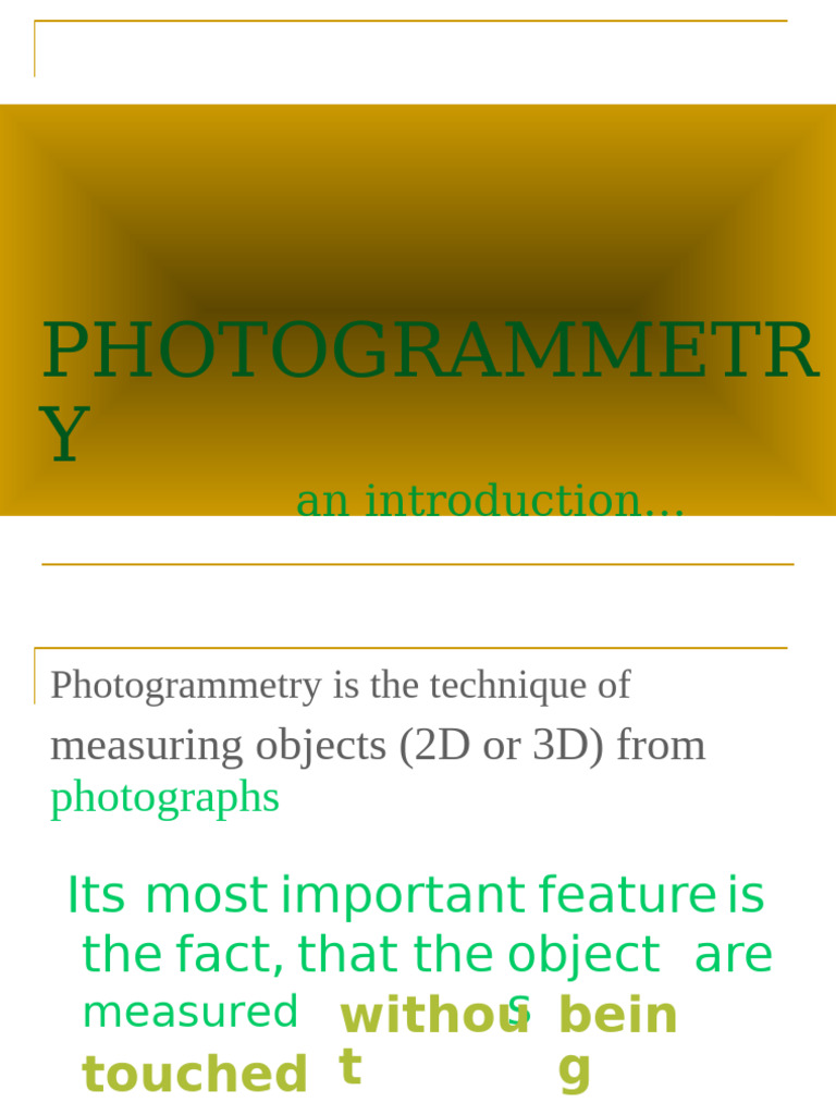 Photogrammetry1 130927044811 Phpapp02 | PDF | Camera | Stereoscopy
