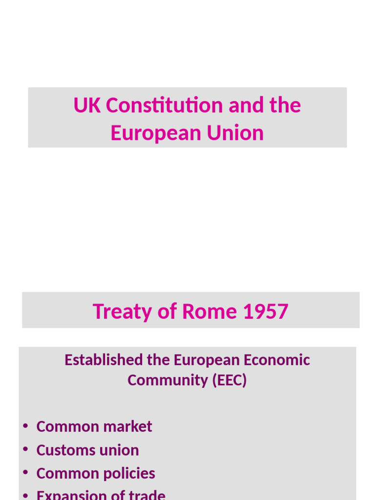 UK Constitution and EU Law Overview | PDF | European Union | European ...