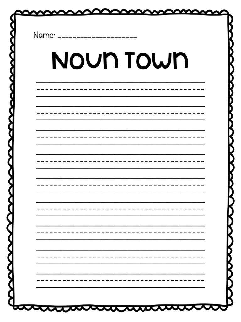 Noun Town Writing Template | PDF