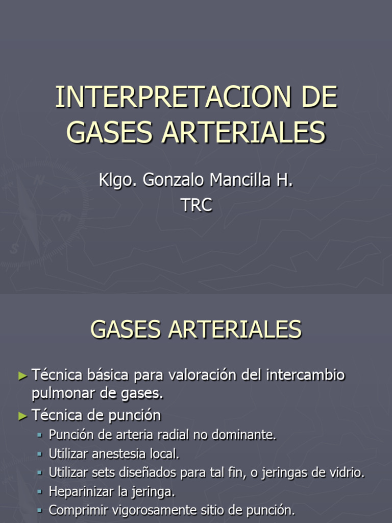 Interpretacion de Gases Arteriales | PDF | Medicina de Cuidados ...