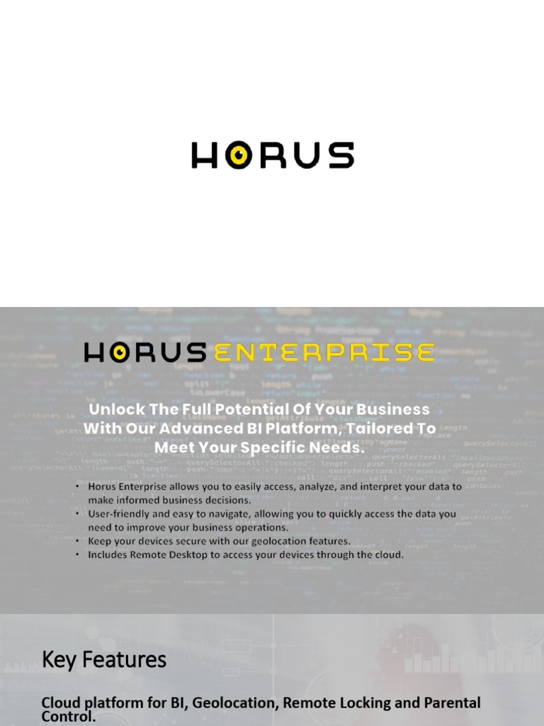Horus Enterprise Brochure | PDF