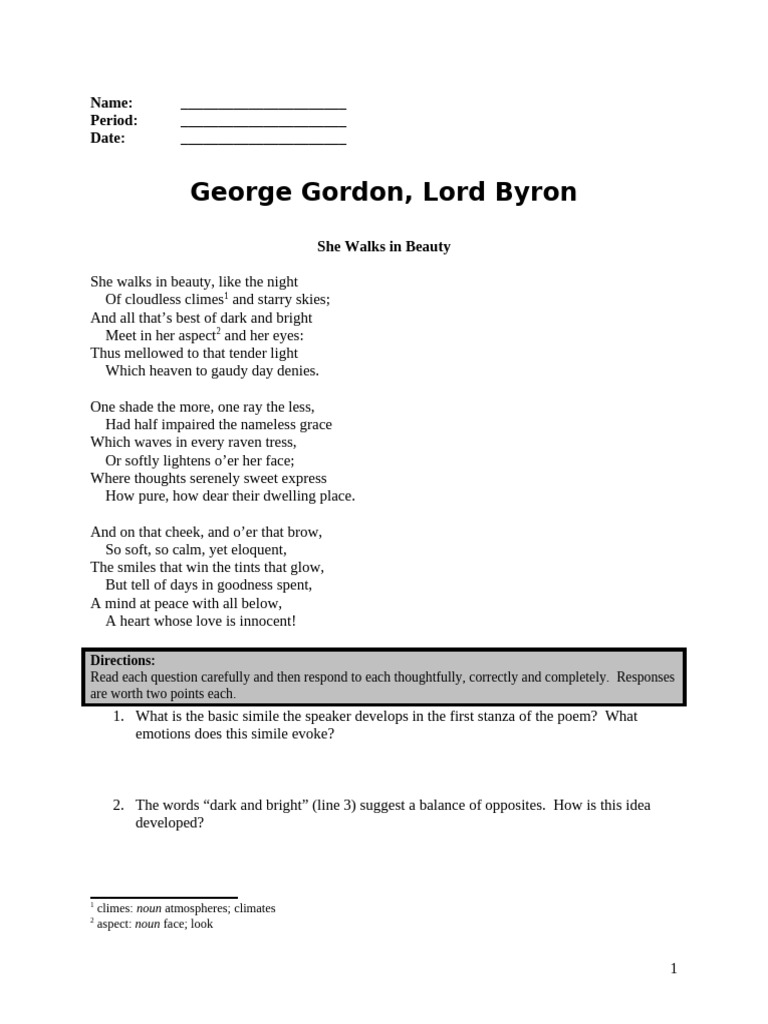 George Gordon_ Lord Byron Poems | PDF
