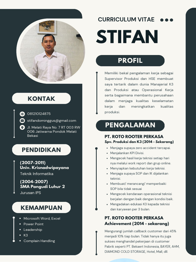 Surat Lamaran Kerja Stifan | PDF