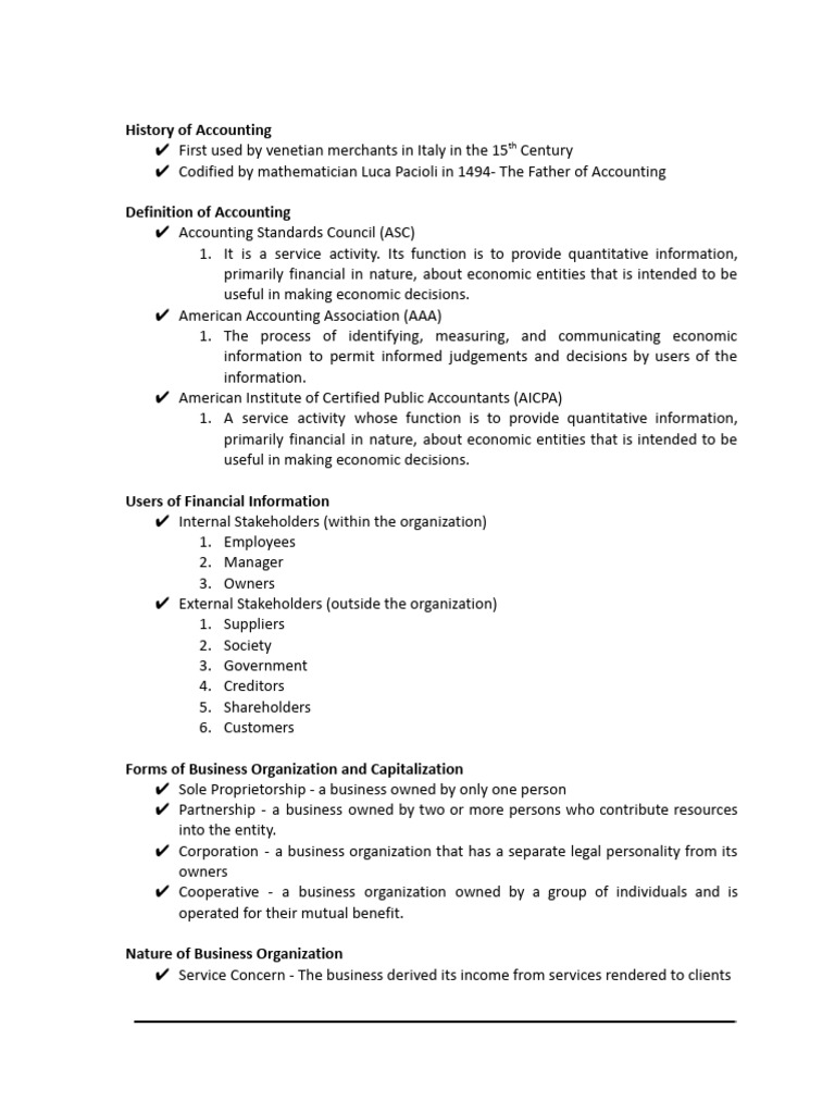 Introduction to Accounting Principles | PDF | Debits And Credits ...